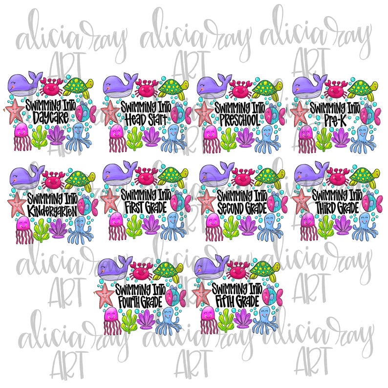 Back to School Bundle PNG | Hand Drawn Digital Download | Printable Art ...