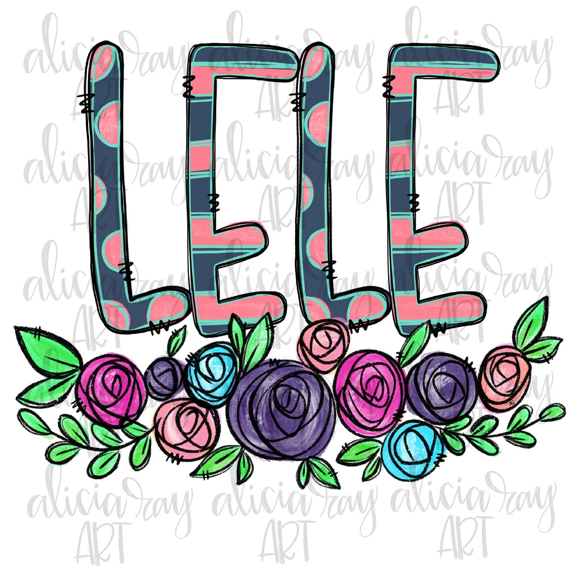 Lele Sublimation Design Mother's Day Hand Drawn | Etsy