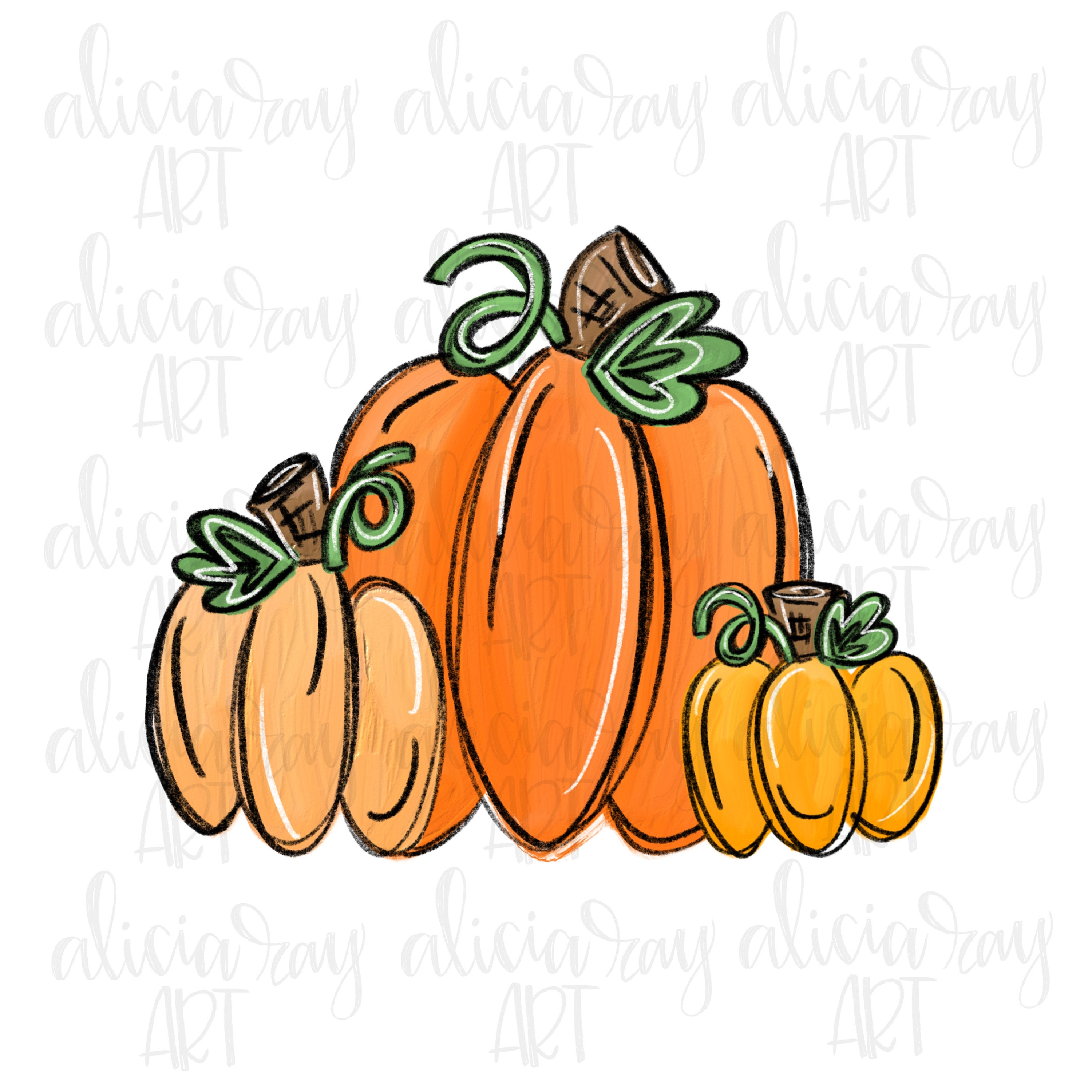 Pumpkin Patch Drawing