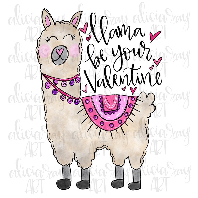 Valentines Llama - Etsy