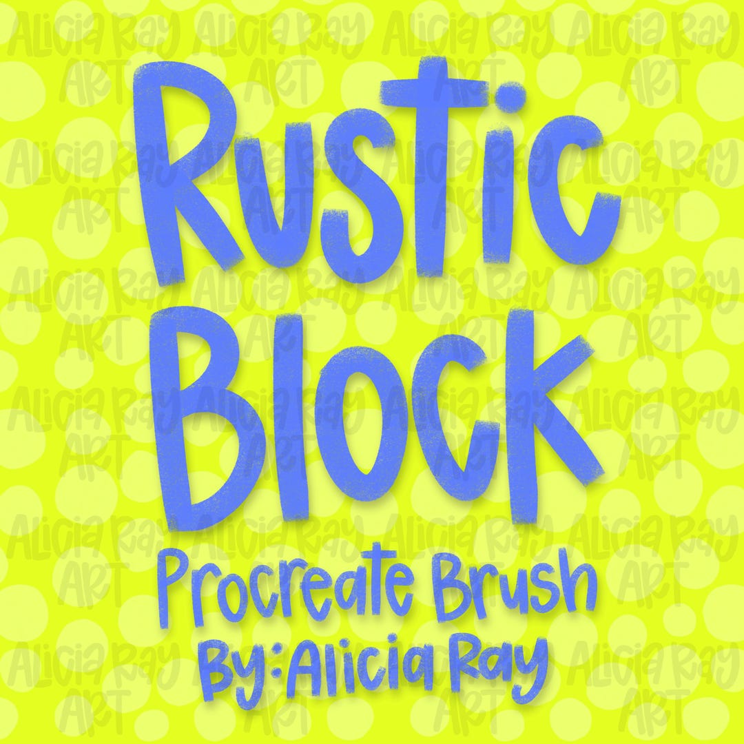 Rustic Block Textured Procreate Brush | Thick Hand Lettering Brush for ...