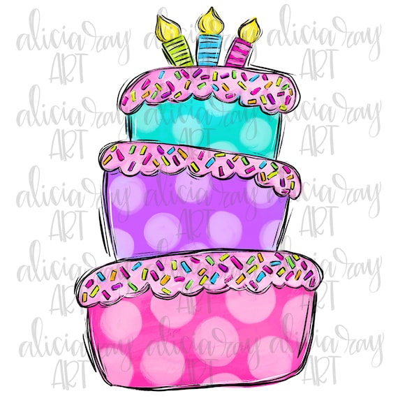Girl Birthday Cake Clip Art