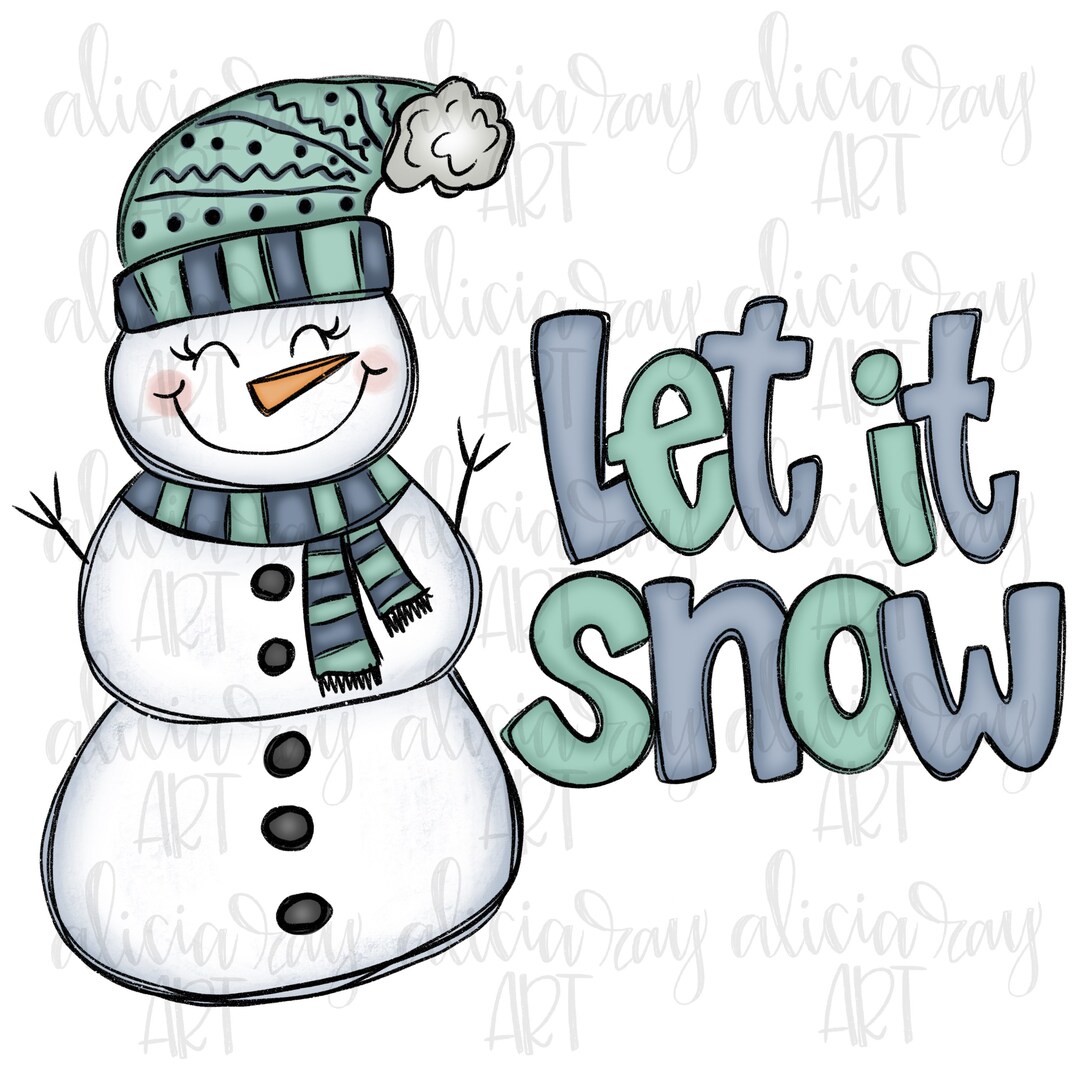 Snowman Sublimation PNG Design | Hand Drawn | Digital Download ...