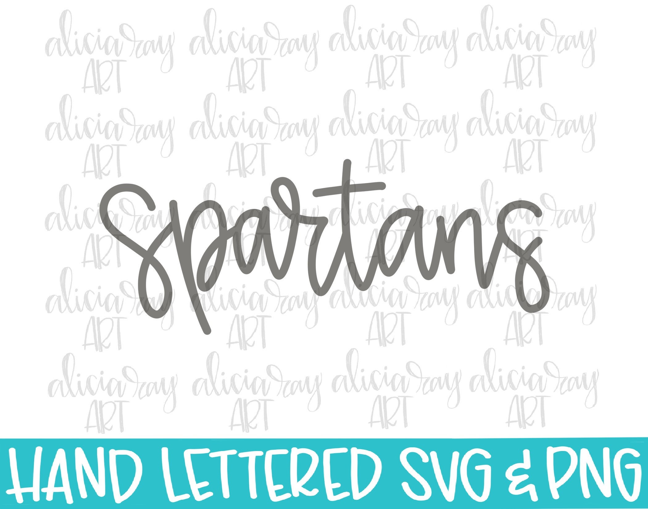 Spartans Hand Lettered SVG PNG File Mascot School Spirit | Etsy