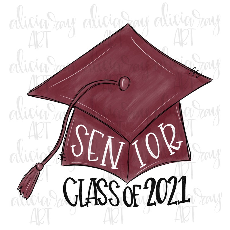 Maroon Grad Cap - Etsy
