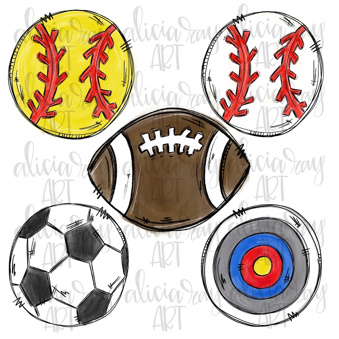 Sports Bundle Sublimation Design PNG | Archery | Football | Softball ...