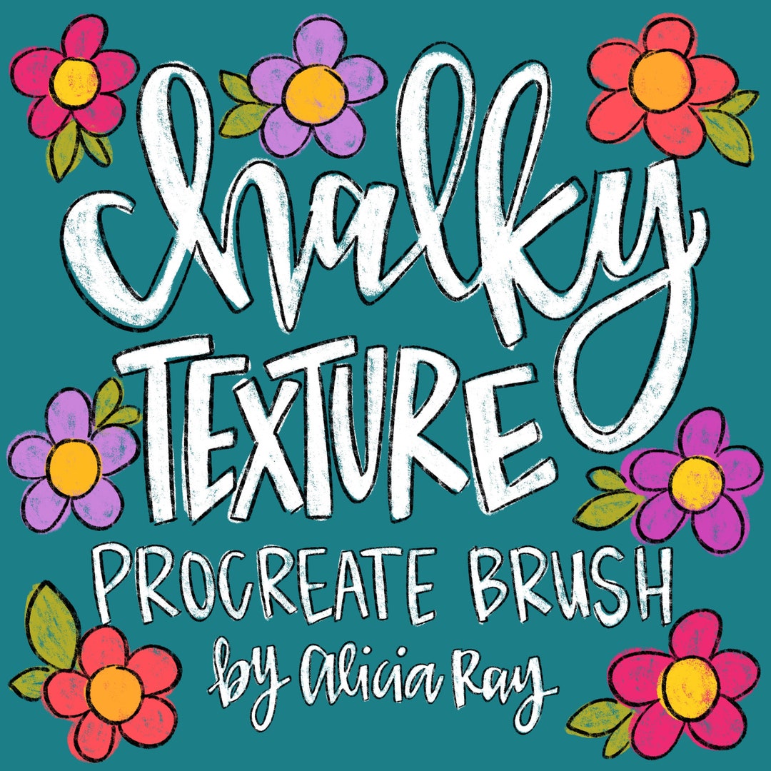 Chalky Texture Procreate Brush | Lettering Brush for Procreate ...