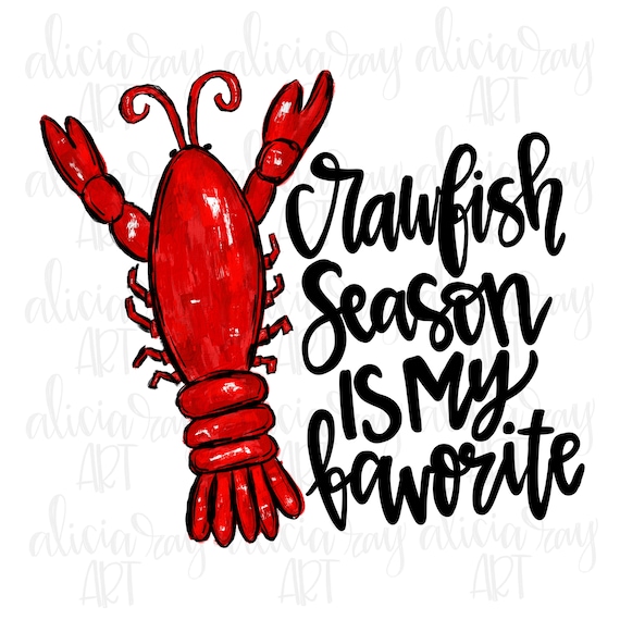 Crawfish PNG Design Funny Design Hand Drawn Digital | Etsy