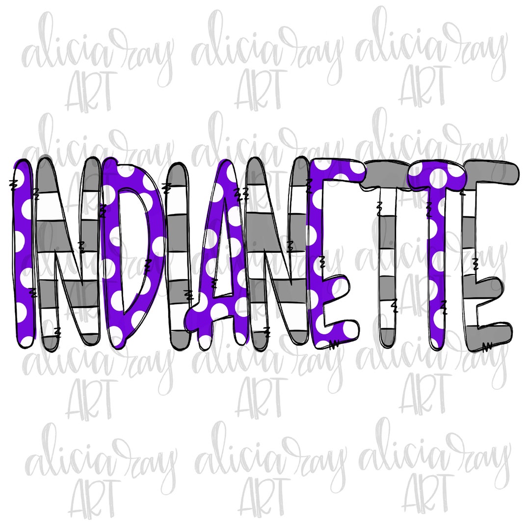 Indianette PNG Sublimation Design | School Spirit Design | Hand Drawn ...