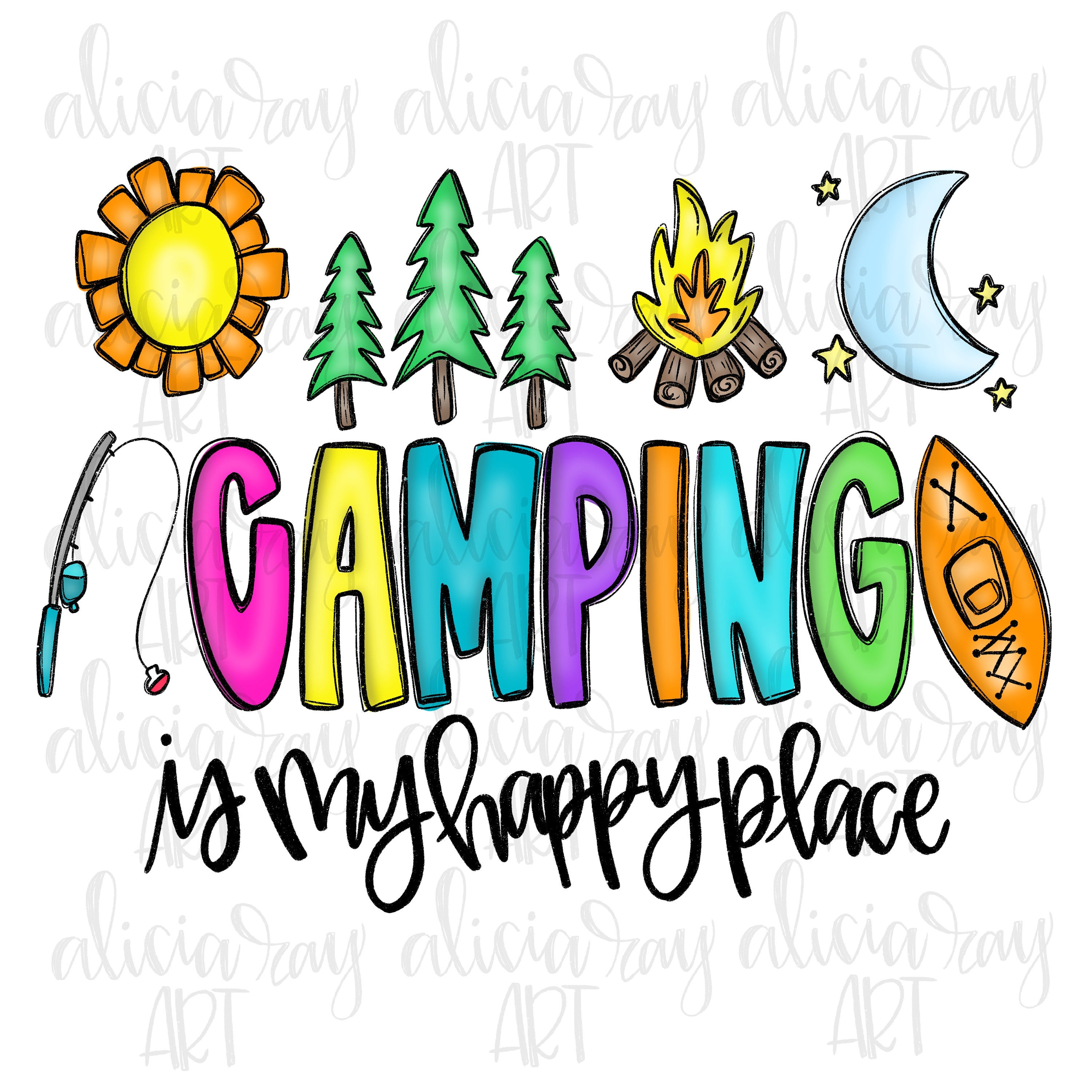 Camping Sublimation PNG Design | Camp Design | Summer Digital Download ...