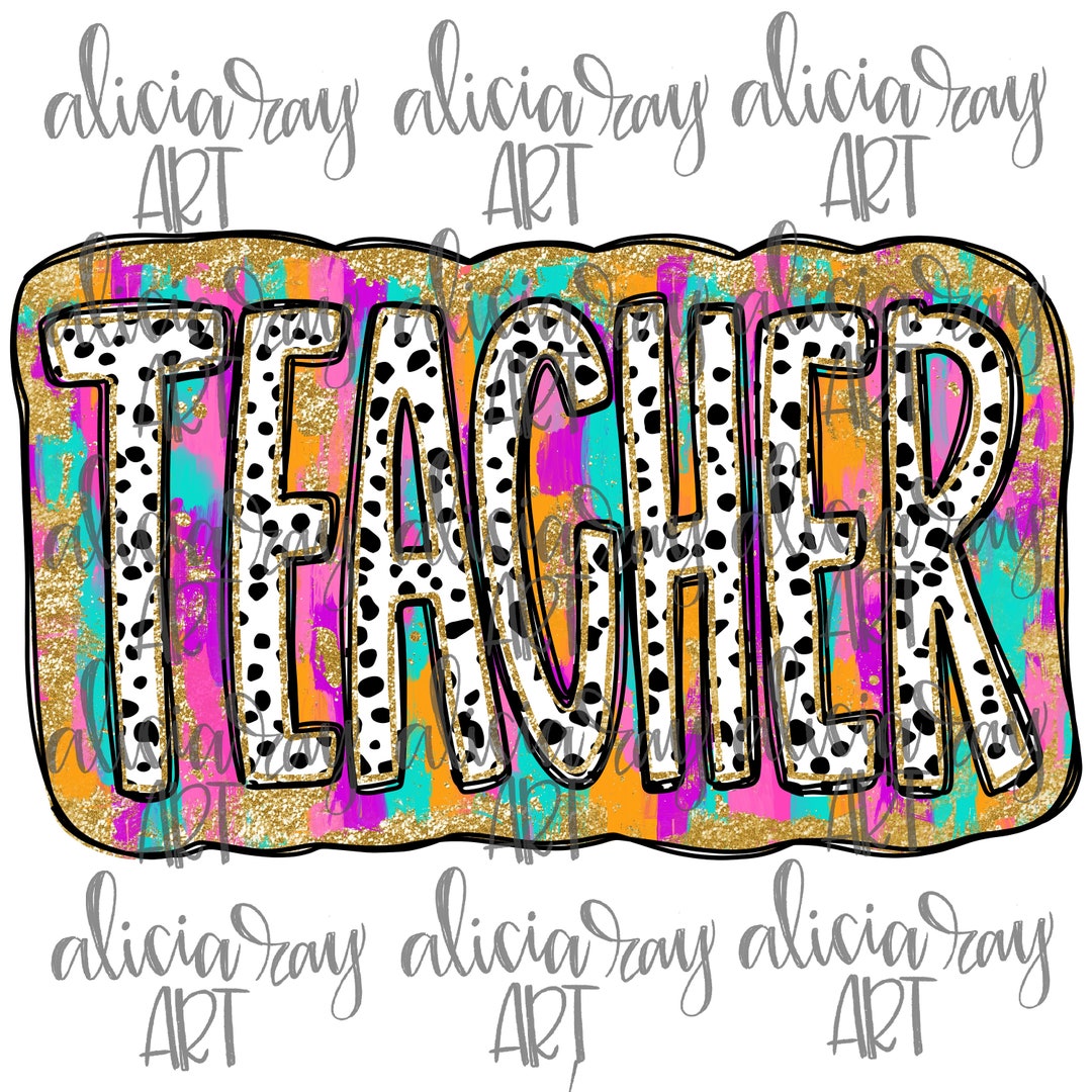 Teacher PNG Design | School | Hand Drawn Digital Download | Printable ...