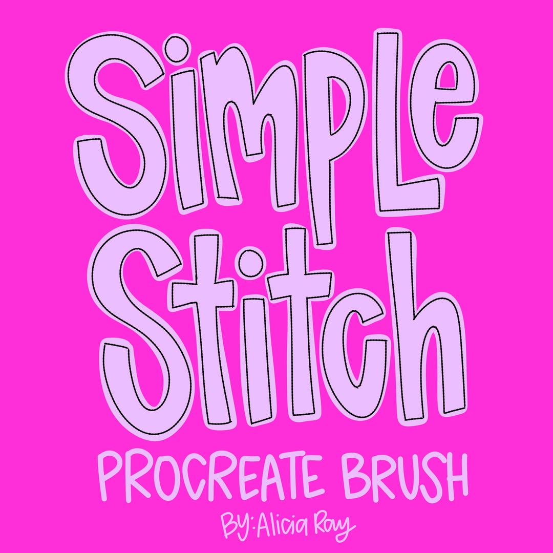 Simple Stitch Procreate Brush | Sewing Stitches Brush for Procreate ...