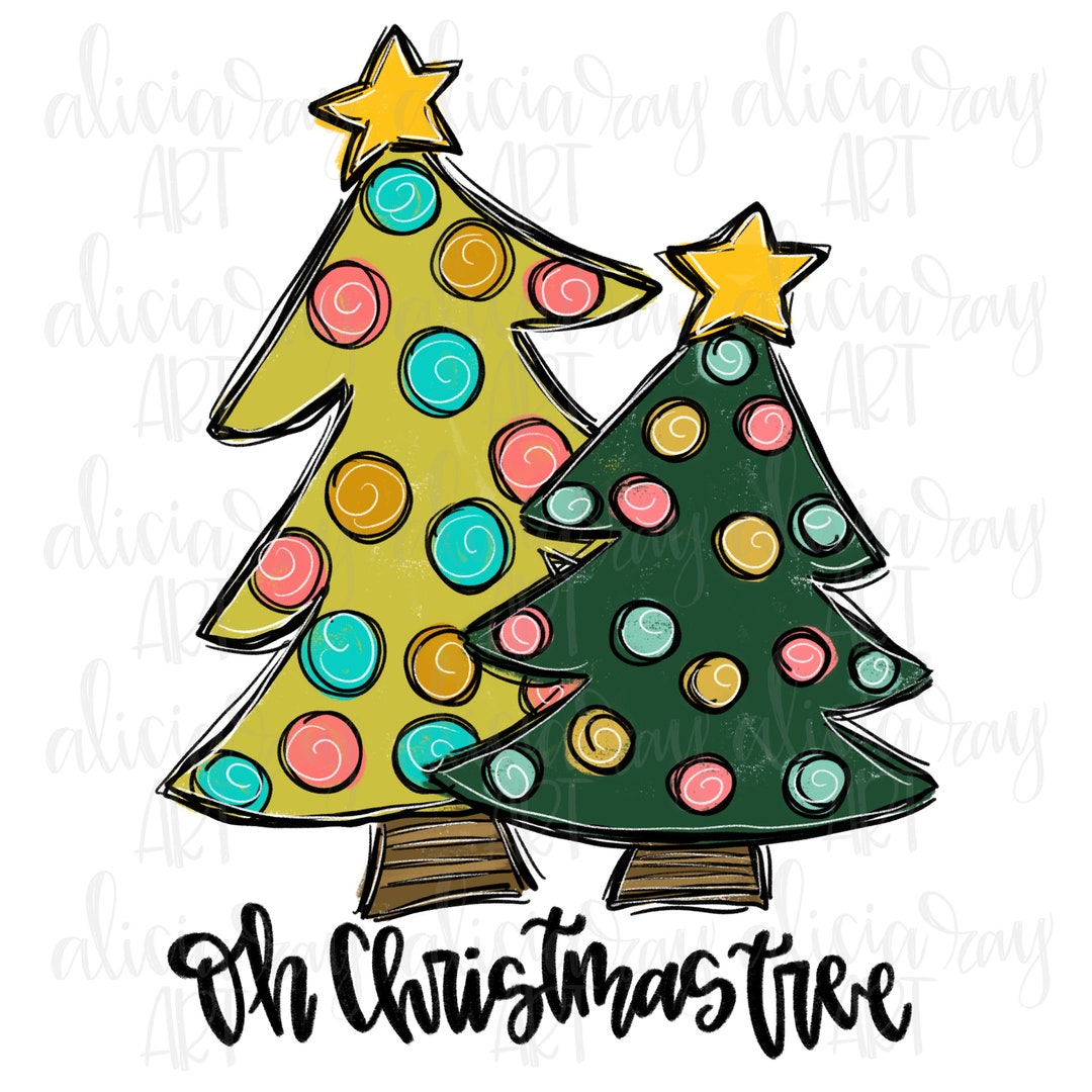 Christmas Sublimation Design Digital Download Hand Drawn Printable Art ...