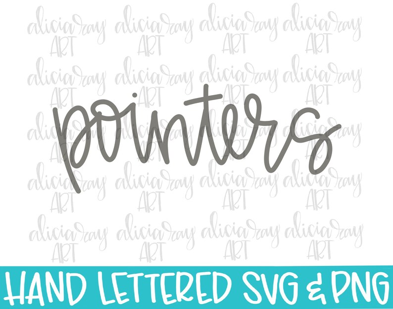 Pointers Hand Lettered SVG PNG File | Mascot School Spirit | Hand Drawn ...