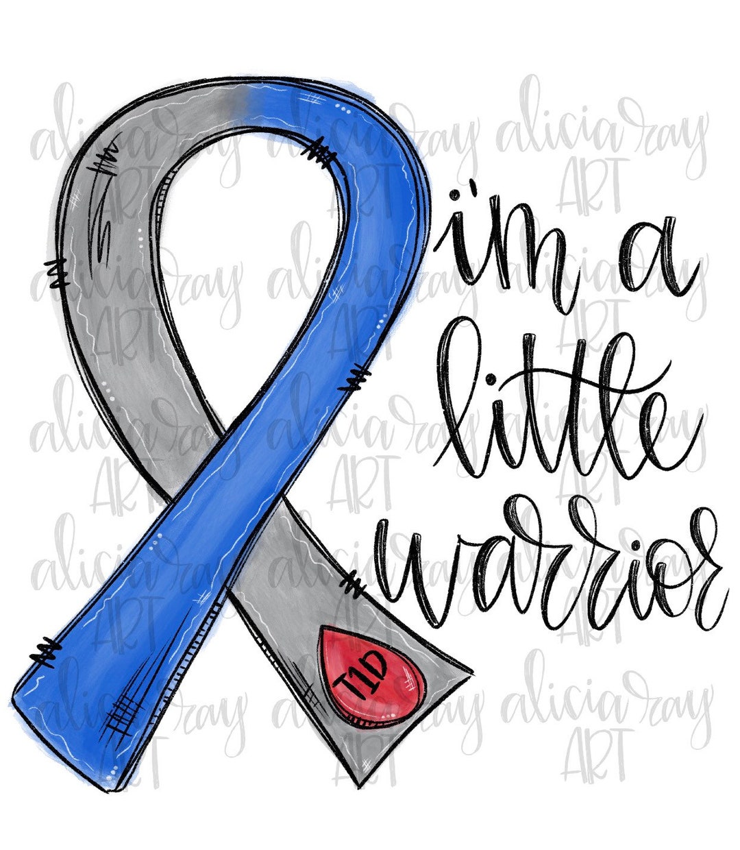 Diabetes Awareness Sublimation Design | Type 1 Diabetes Ribbon | T1D ...