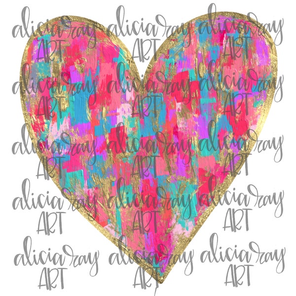 Hand Painted Heart - Etsy