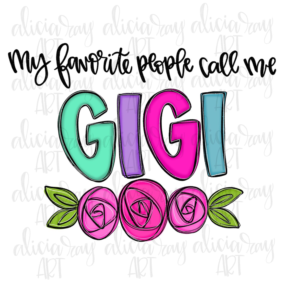Gigi Sublimation Design | Mother's Day | Hand Drawn | Grandmother ...