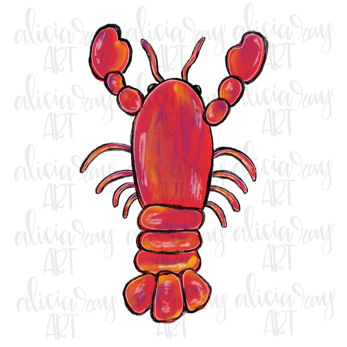 Crawfish PNG Design Hand Drawn Digital Download Printable - Etsy