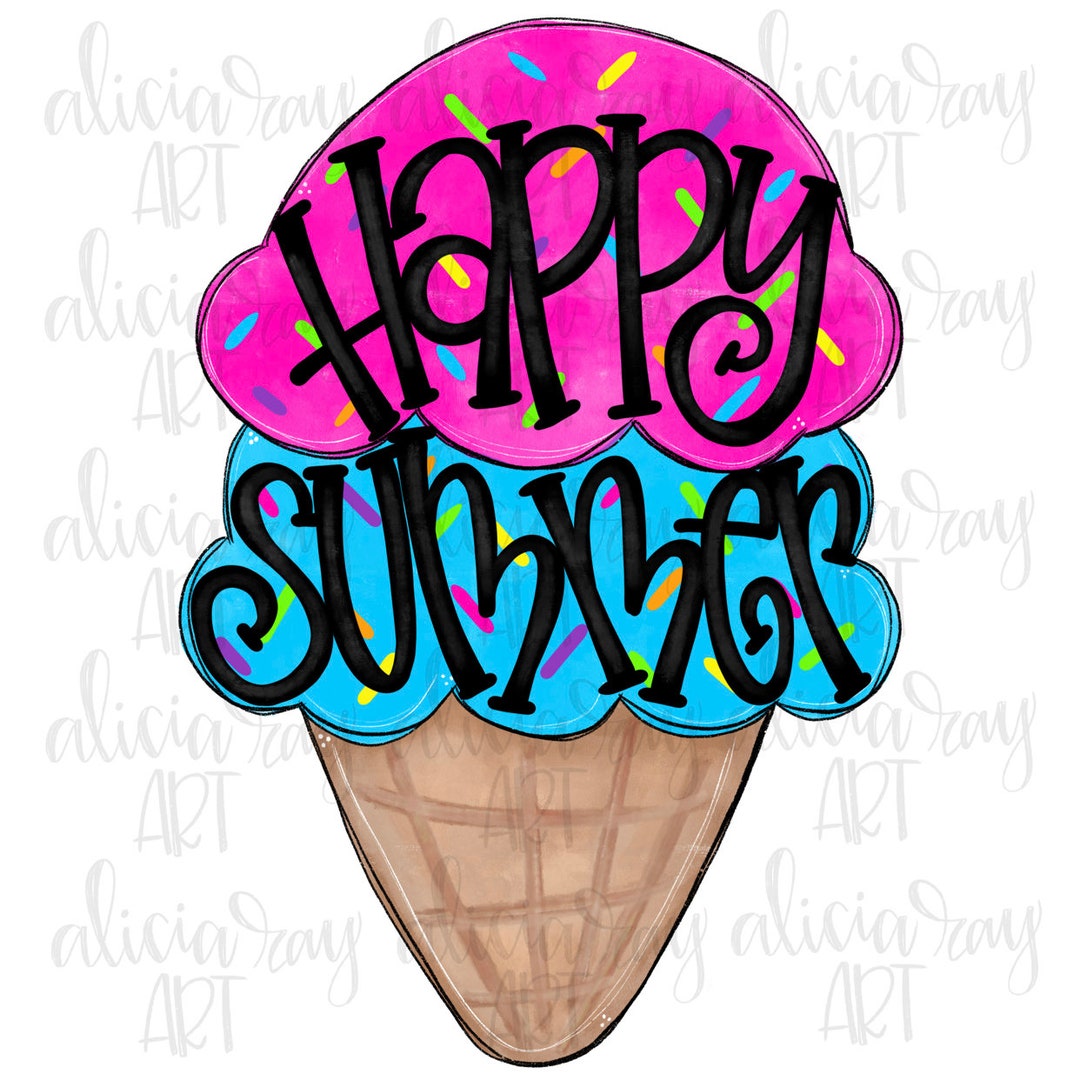 Ice Cream PNG Design | Digital Download | Printable Art | Summer Design ...