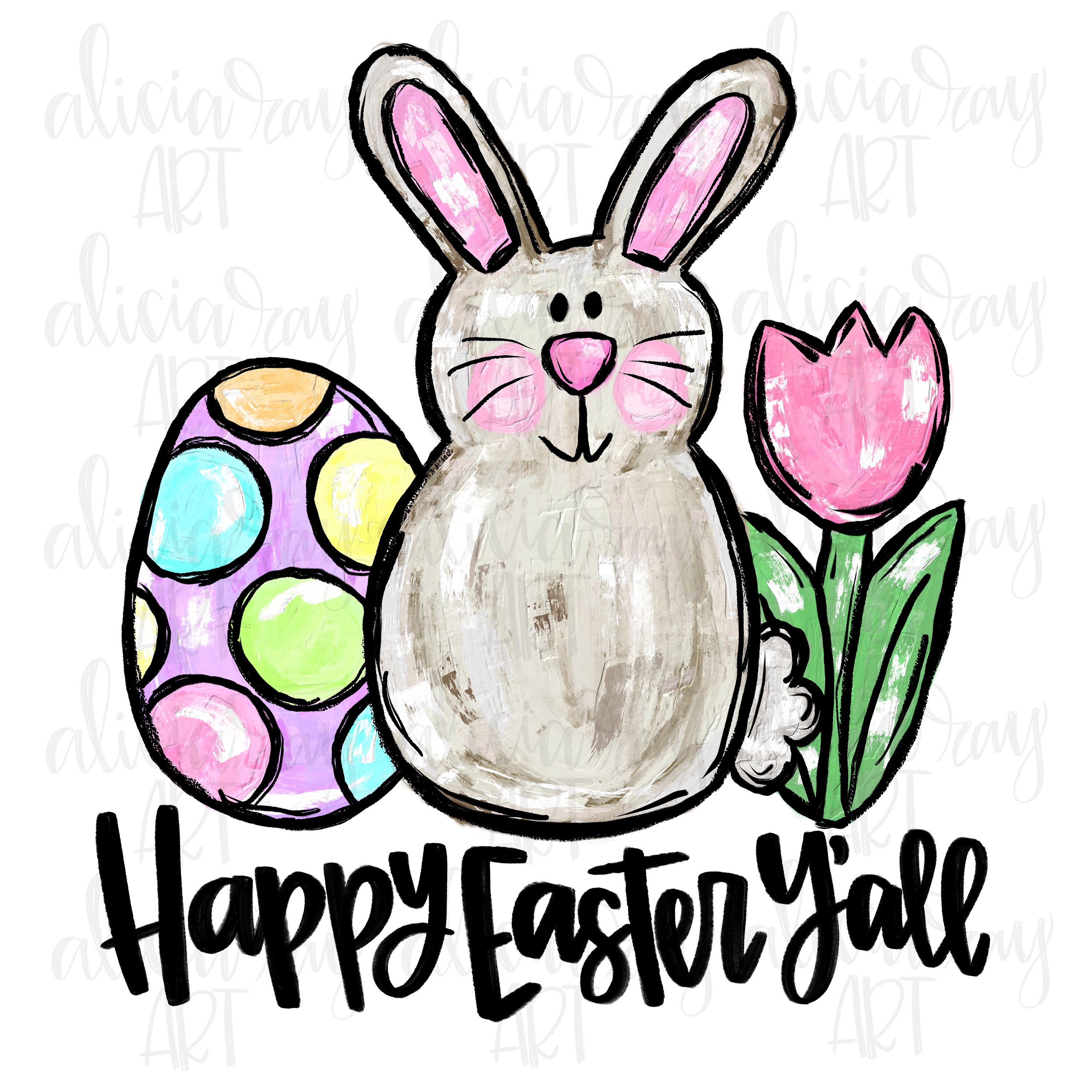 Easter Sublimation Design Hand Drawn Easter PNG Design | Etsy