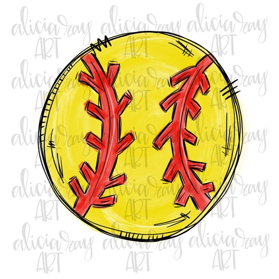 Scrapbooking Clip Art & Image Files Softball Patch PNG Sublimation ...