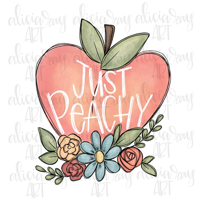 Peach Sublimation Design | Hand Drawn | Summer Sublimation PNG Design ...