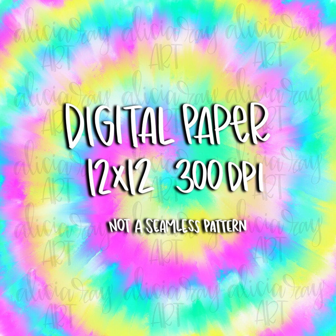 Rainbow Tie Dye Digital Paper PNG | Sublimation | Digital Download ...