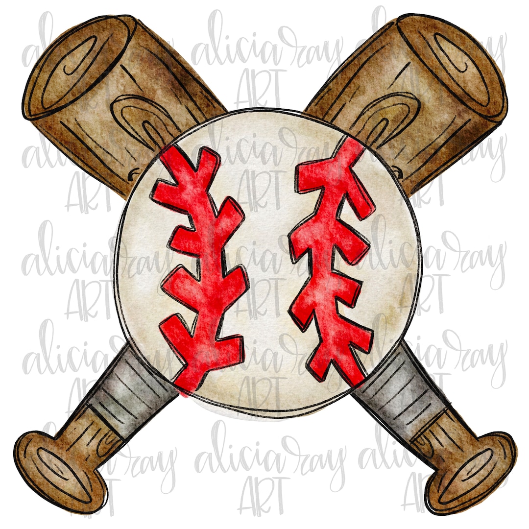 Baseball PNG Sublimation Design | Hand Drawn Sublimation PNG | Digital ...