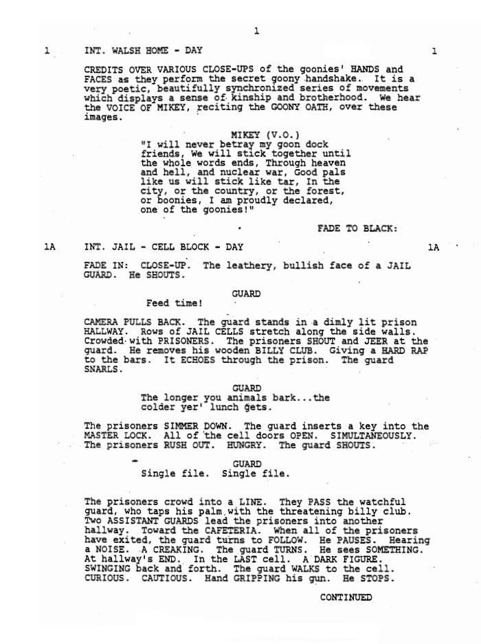 The Goonies-signed Autographed Film Reprint Script-great Gift - Etsy