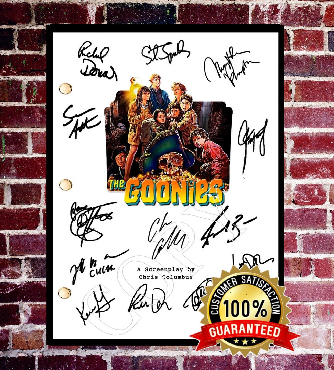 The Goonies-signed Autographed Film Reprint Script-great Gift - Etsy