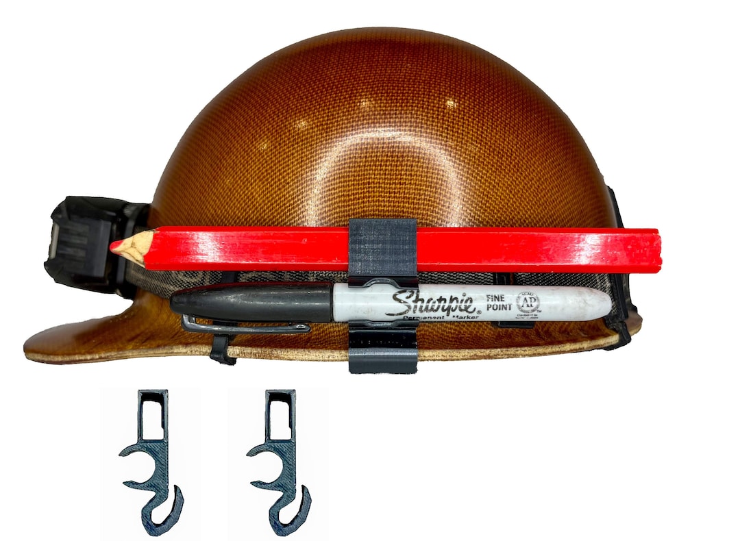 2 Pack - Hard Hat Marker/carpenter Pencil Clip - Permanent Marker ...