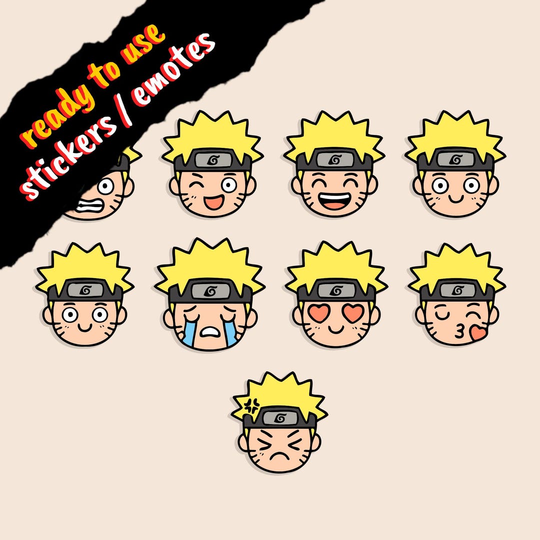 Editable Ninja Emote Pack: Vector SVG & PNG Stickers (digital Download ...