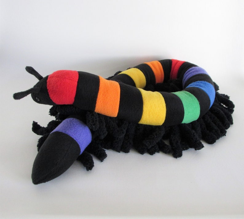 Rainbow Millipede Plush - Etsy