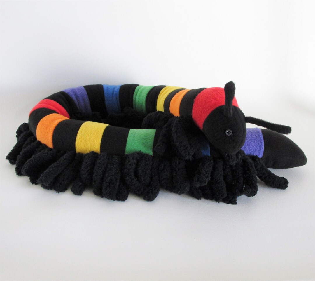 Rainbow Millipede Plush - Etsy