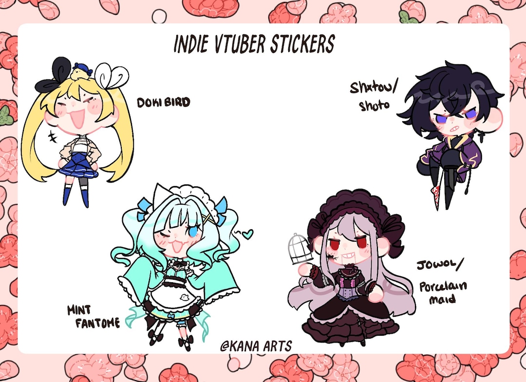 Indie Vtuber Stickers - Etsy