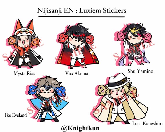Nijisanji Luxiem Stickers - Etsy