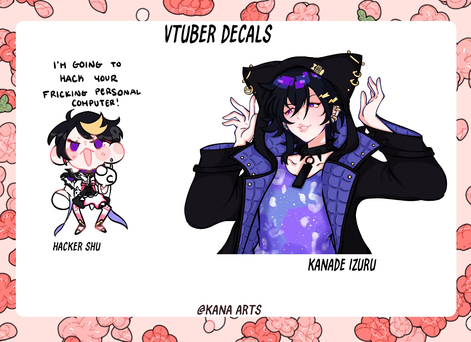 Vtuber Car Decals - Etsy