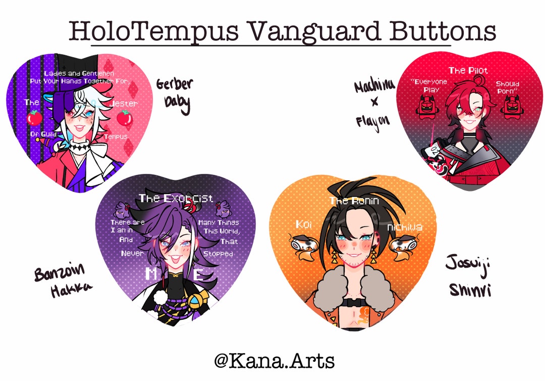 Holotempus Vanguard Heart Button - Etsy