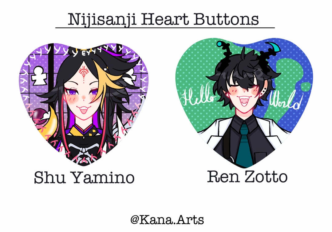 Nijisanji Heart Button - Etsy