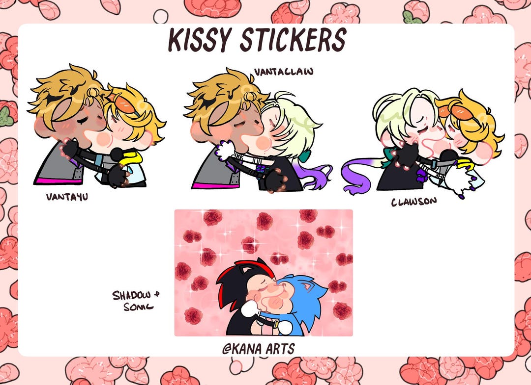 Kissy Stickers - Etsy