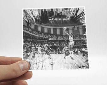 Michael Jordan Skeleton Shrug Glossy Sticker 3, Water Resistant Laptop ...