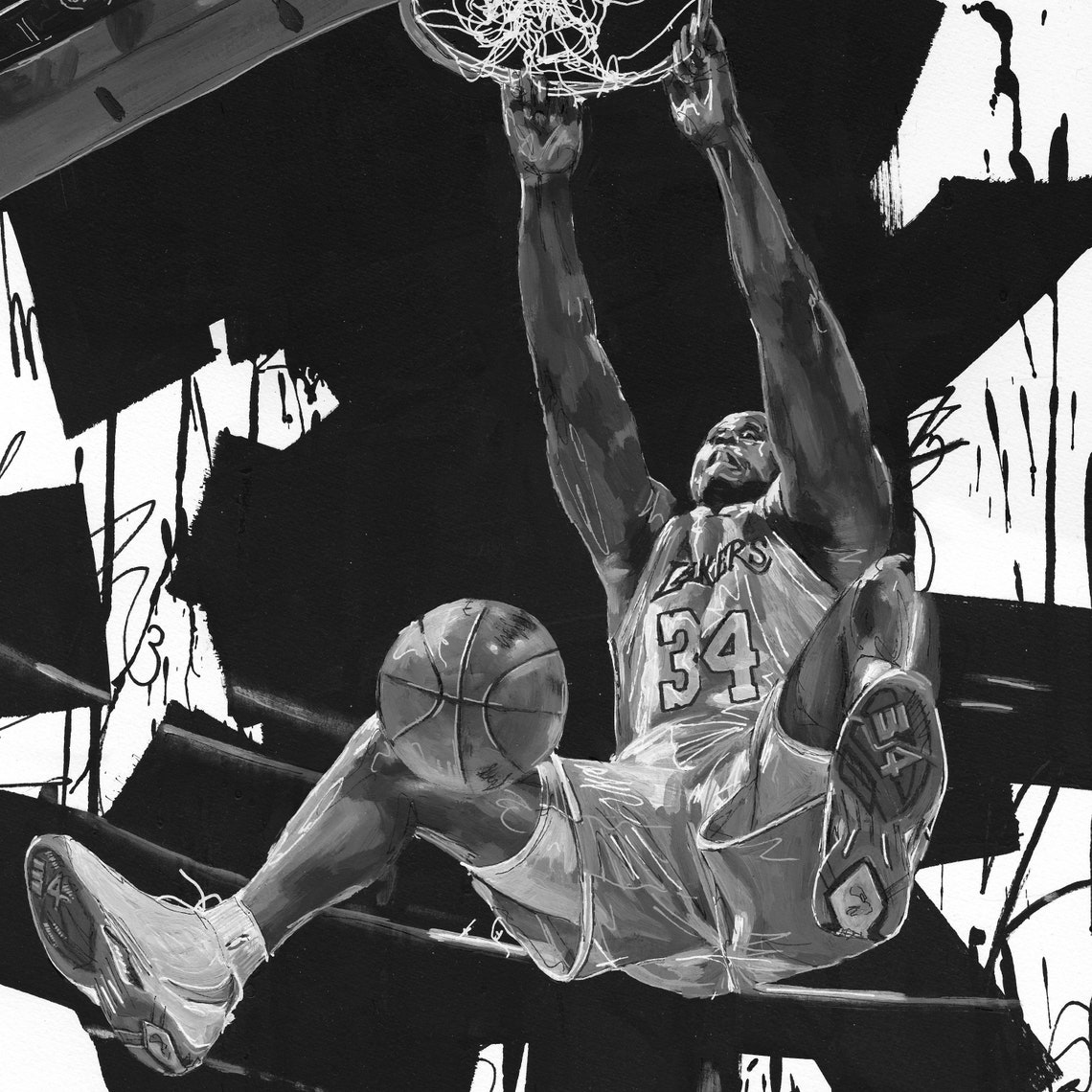 3x Shaquille O'neal NBA Vinyl Stickers Basketball - Etsy UK