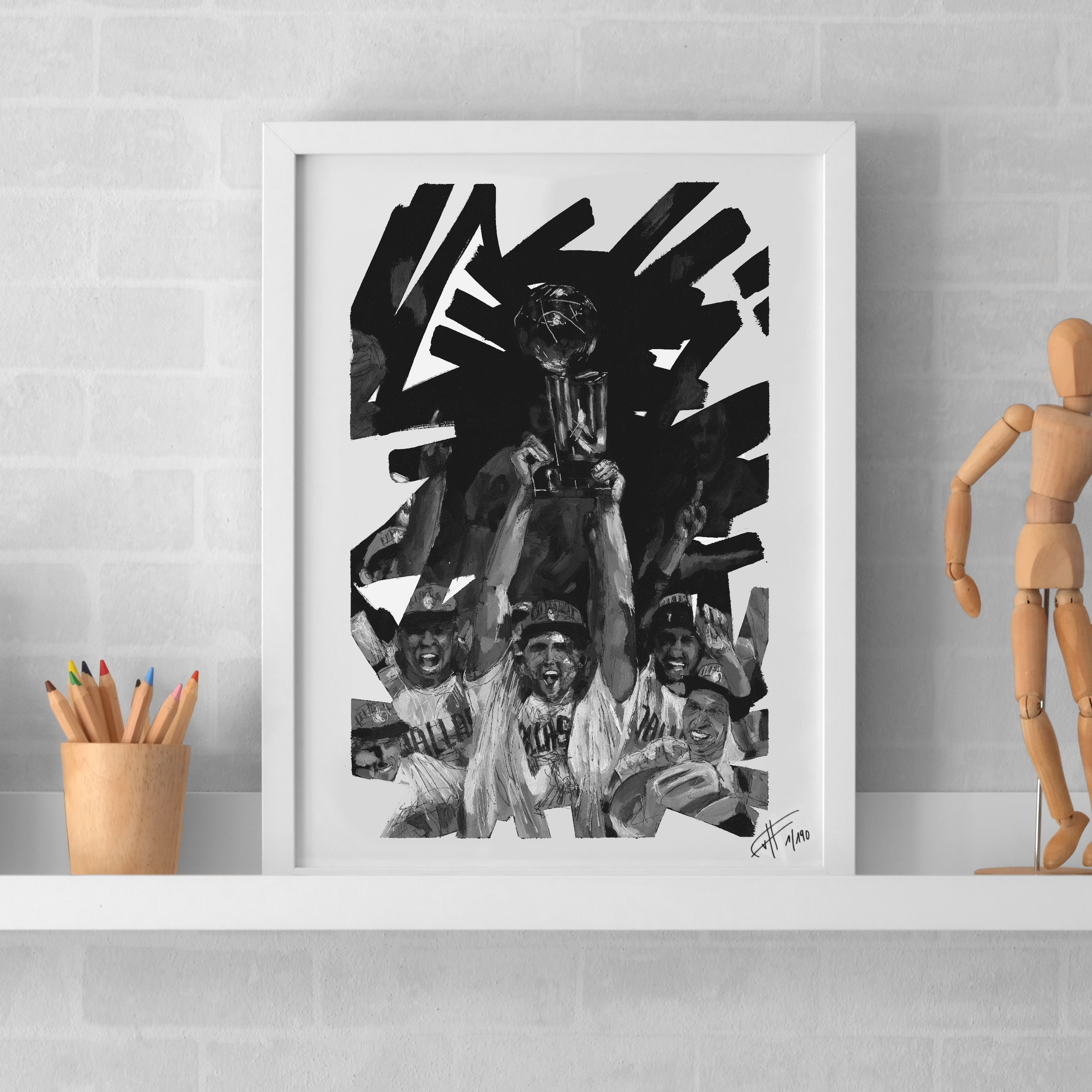 Dirk Nowitzki Art Print, Limited Edition Basketball Poster, NBA Art ...