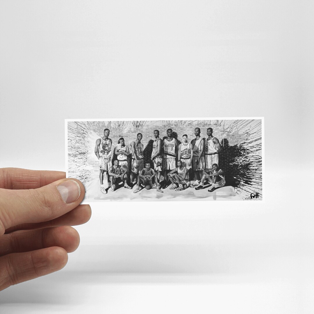 3x NBA Vinyl Stickers NBA Rookie Class 1996, Basketball Stickers Black ...