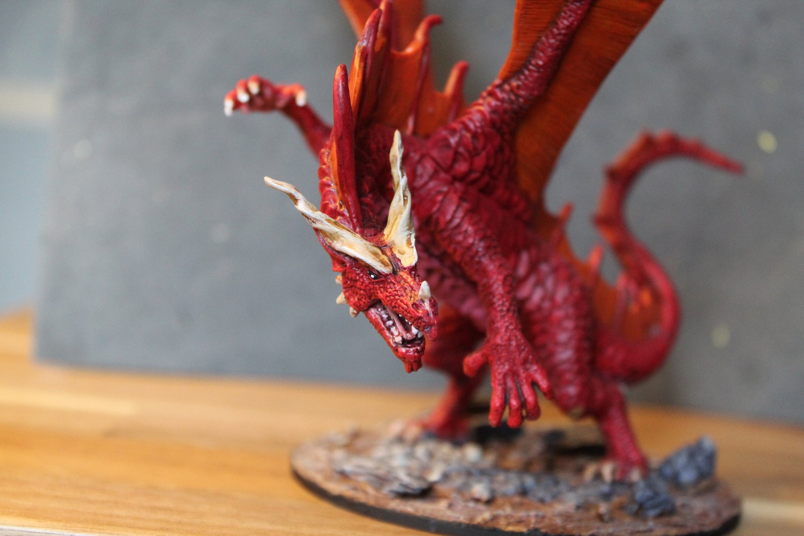 Hand Painted Red Dragon Dungeons and Dragons Miniature | Etsy