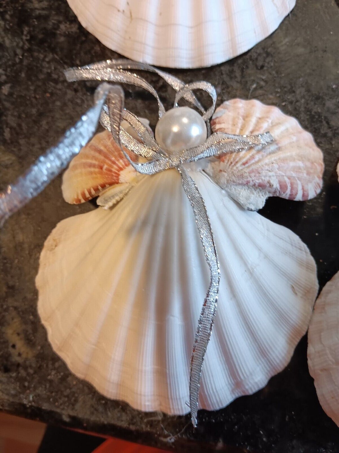 Lot of 4 Larger Shell Angel Ornaments, Hand Made White Beach Angels - Etsy