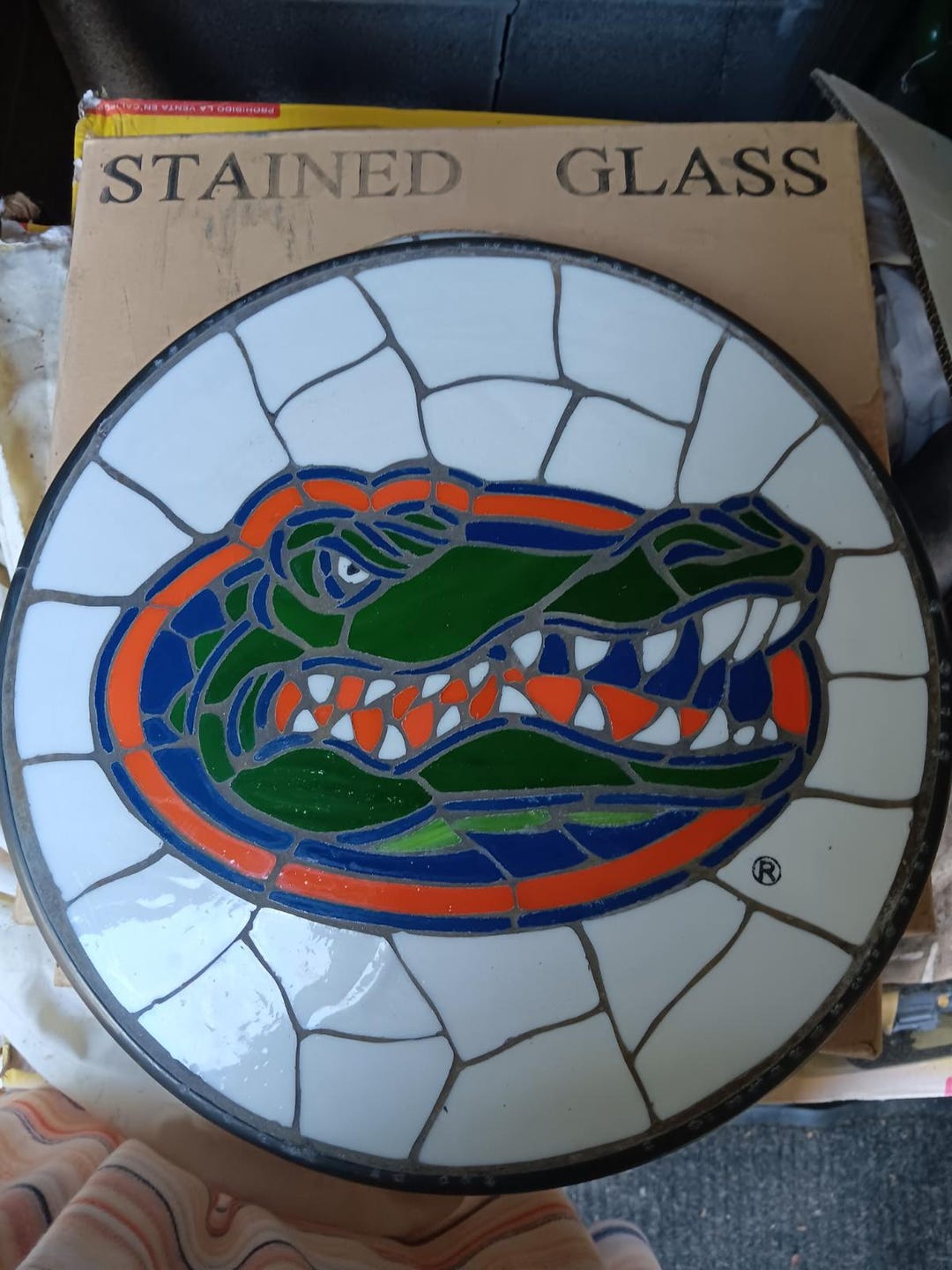 Florida Gator Stained Glass Mosaic Decorative Stepping Stone or ...