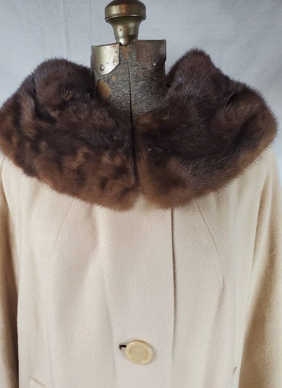 Vintage 50s / 60s Stroock / Baskin Beige Cashmere Coa… - Gem