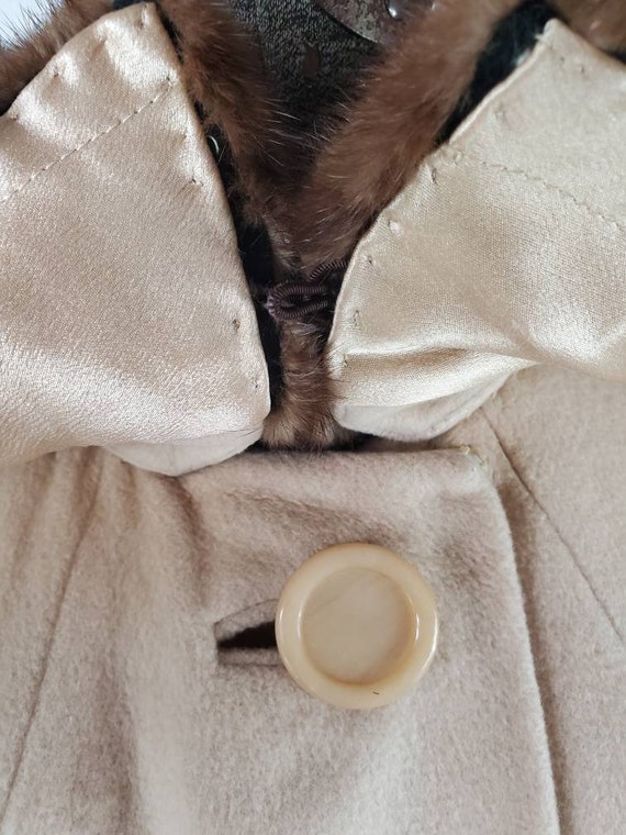 Vintage 50s / 60s Stroock / Baskin Beige Cashmere Coa… - Gem