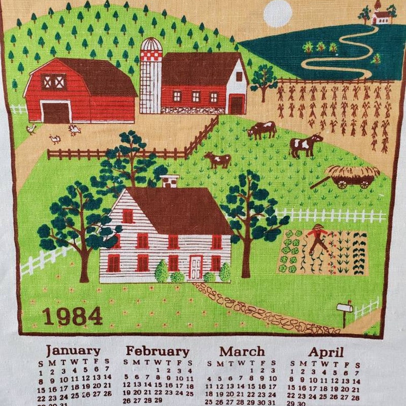 1980s Calendar - Etsy